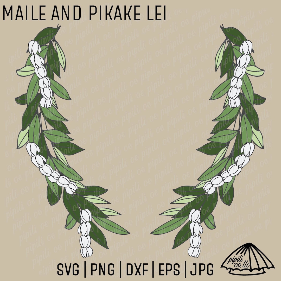 Maile and Pikake Lei SVG - Maile Lei SVG - Pikake Lei SVG - Hawaii Svg ...