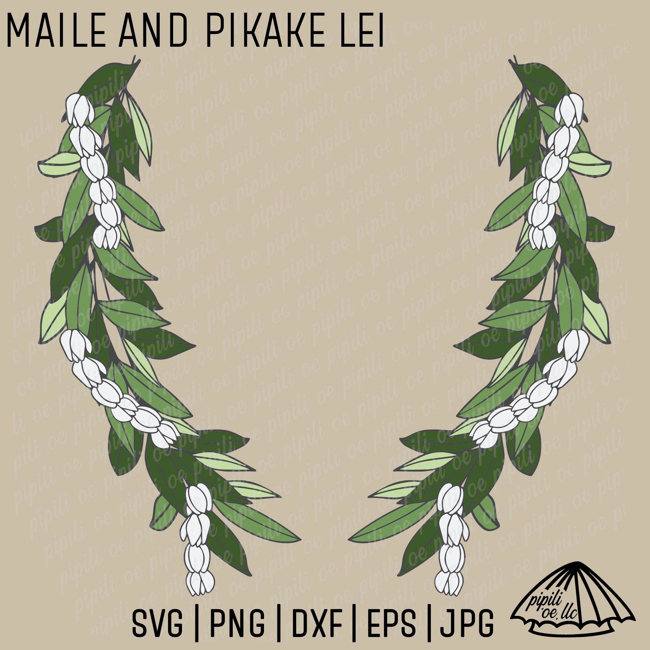 Maile and Pikake Lei SVG - Maile Lei SVG - Pikake Lei SVG - Hawaii Svg ...