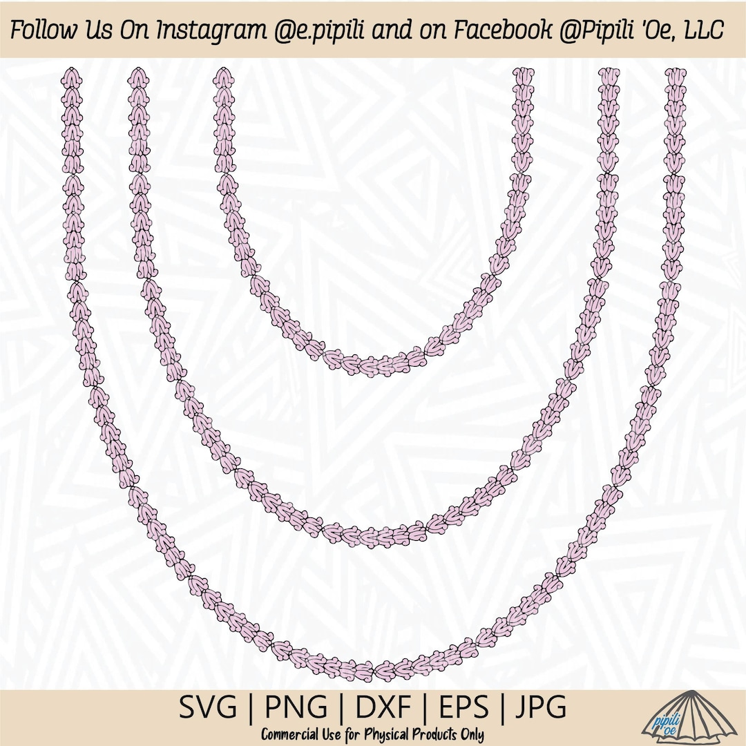 3 Single Crown Flower Lei SVG Crown Flower SVG Digital Download Pua ...