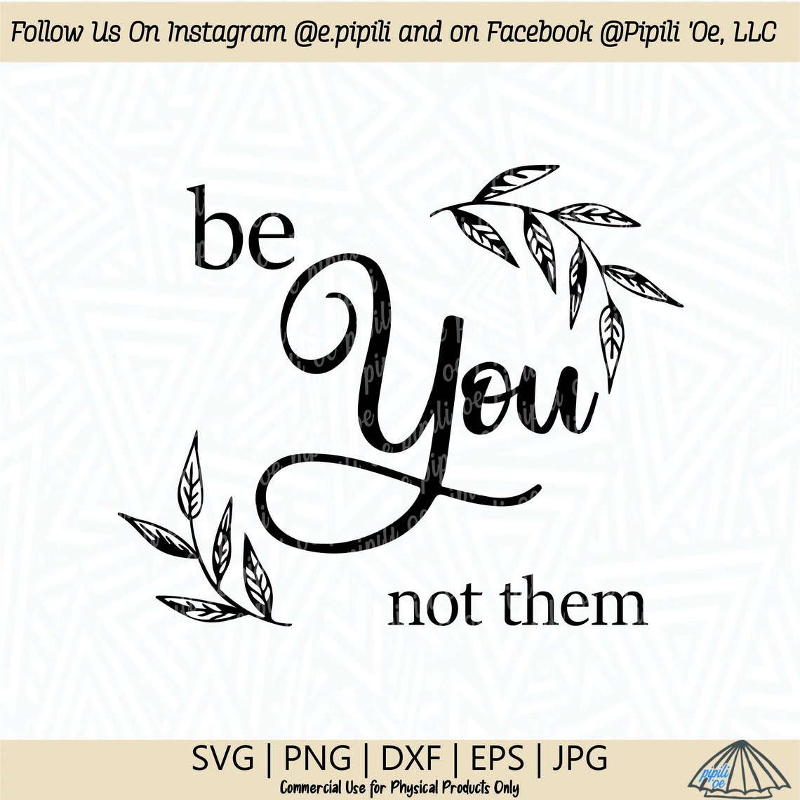 Be You Not Them SVG Motivational Saying SVG Inspirational | Etsy