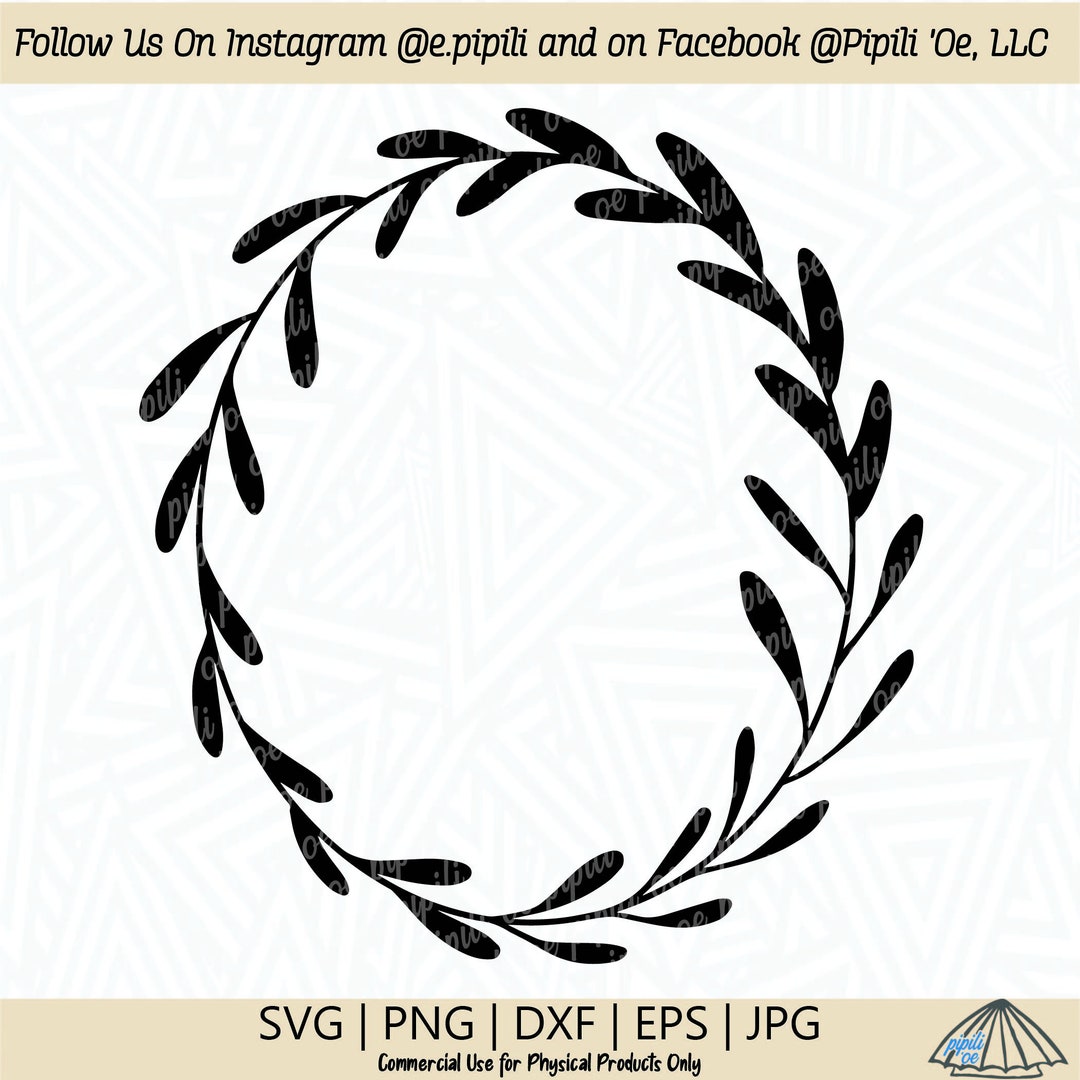 Leaf Circle Border SVG - Leaf Circle Frame SVG - Floral Frame SVG ...