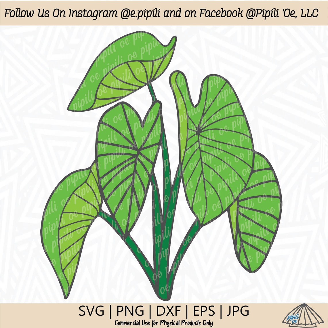 Kalo Bunch SVG Taro Plant SVG Hawaii Plant SVG Digital - Etsy