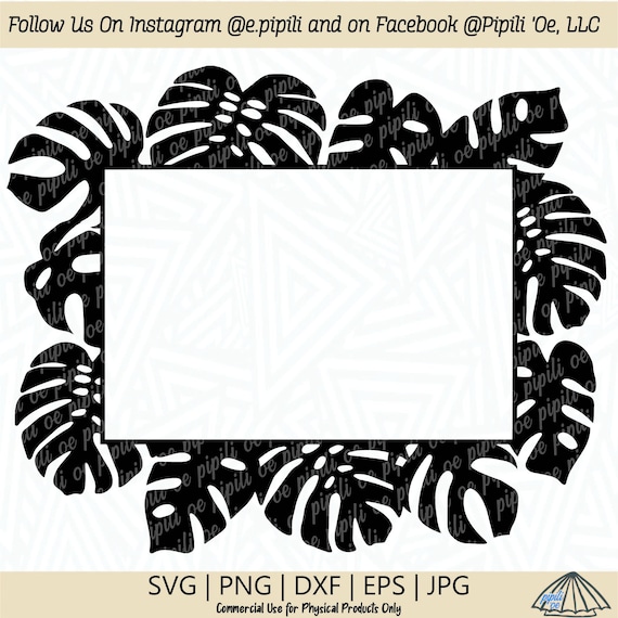 Monstera Frame SVG Monstera Leaf Frame SVG Monstera Plant | Etsy Australia