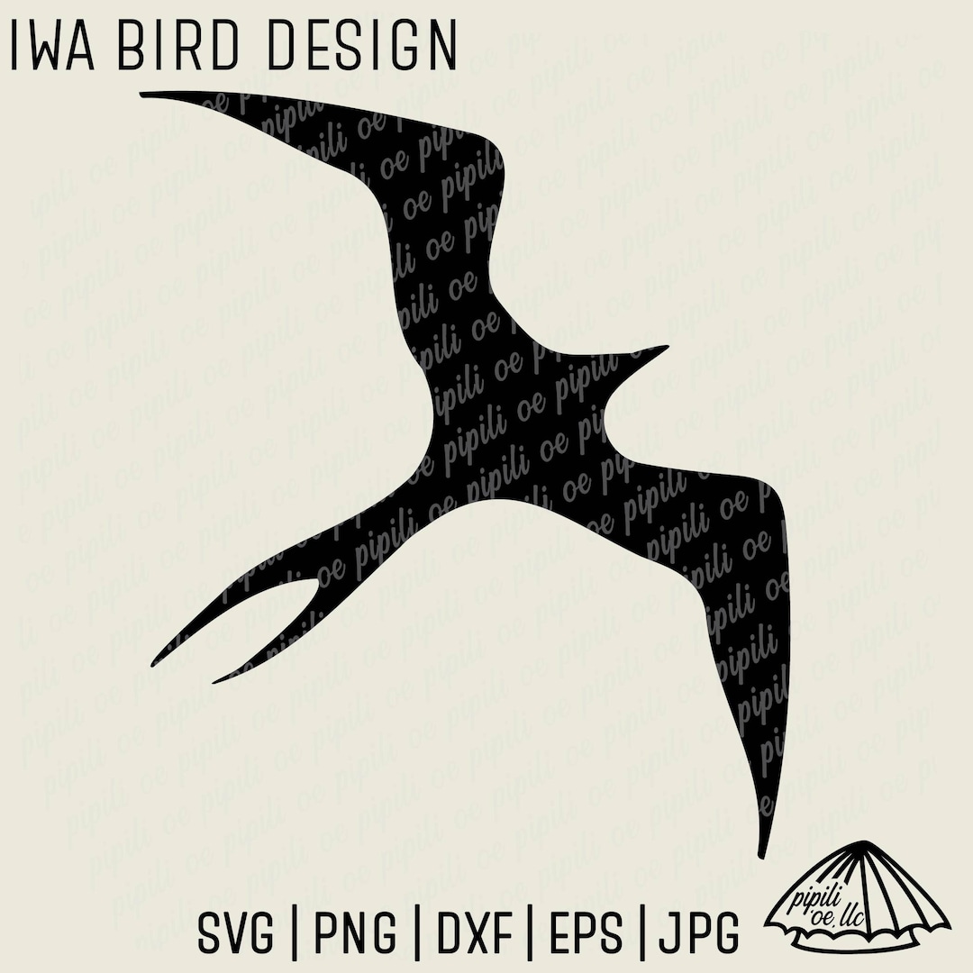 Bird Silhouette SVG - Bird File SVG - Iwa Bird SVG - Hawaii Svg - Great ...