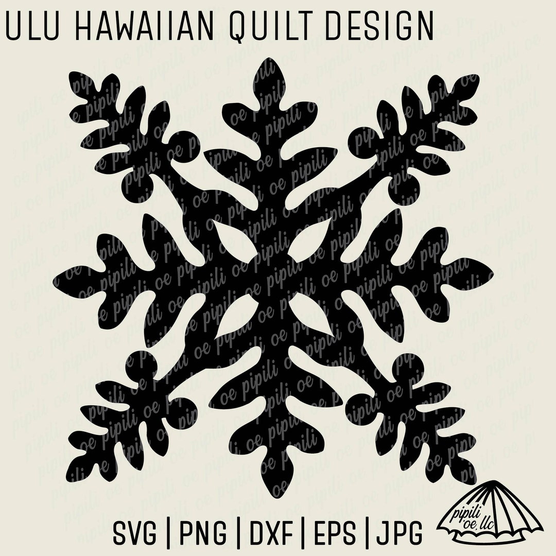 Ulu Hawaiian Quilt Design SVG - Ulu SVG - Breadfruit Hawaiian Quilt SVG ...