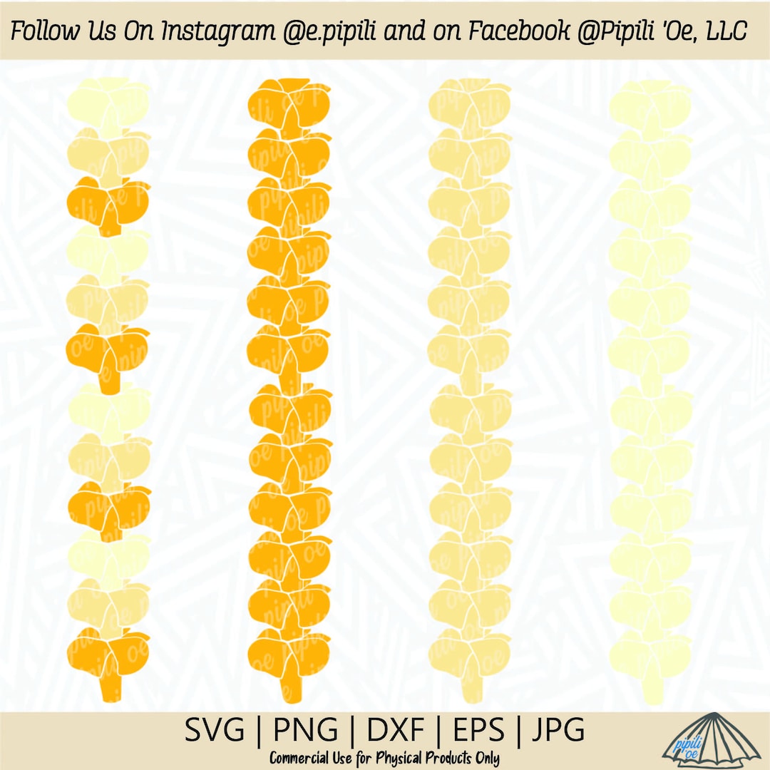 Puakenikeni Flower Lei SVG - Flower SVG - Puakenikeni SVG - Hawaii Svg ...