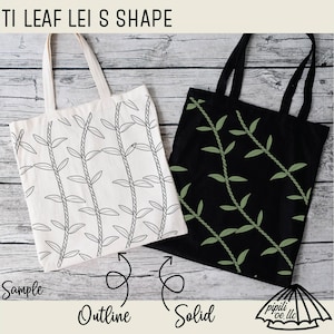 Ti Leaf Lei S Shape SVG - Ti Leaf Lei SVG - Lāʻī Leis SVG - Digital ...