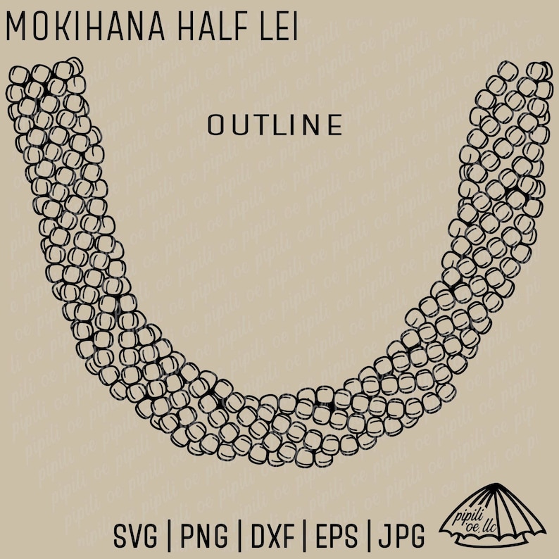 Mokihana Half Lei SVG - Hawaii SVG - Kauai Lei SVG - Mokihana Lei ...
