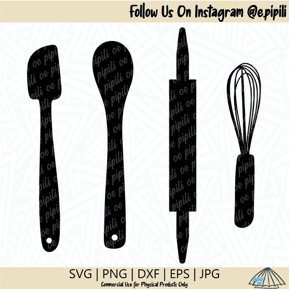 Baking Utensils SVG Food SVG Whisk Svg Rolling Pin Svg - Etsy Finland