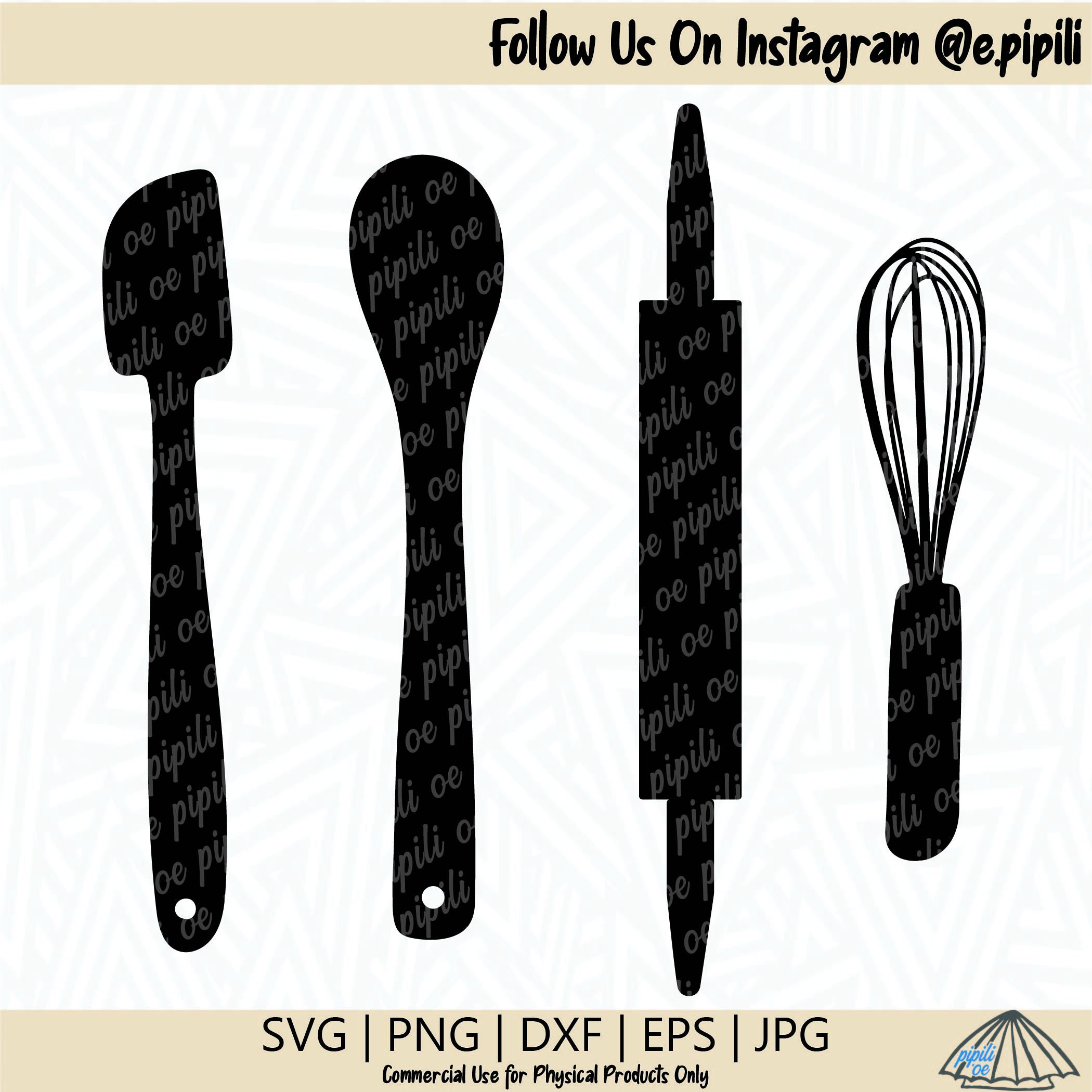 Baking Utensils SVG - Food SVG - Whisk Svg - Rolling Pin Svg - Wooden ...