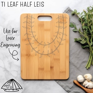 Ti Leaf Half Lei SVG - Ti Leaf Lei SVG - Lāʻī Leis SVG - Digital ...