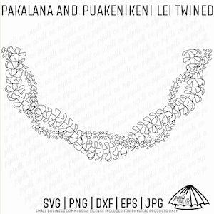 Pakalana and Puakenikeni Lei Twined SVG - Pikake Lei SVG - Pakalana Lei ...