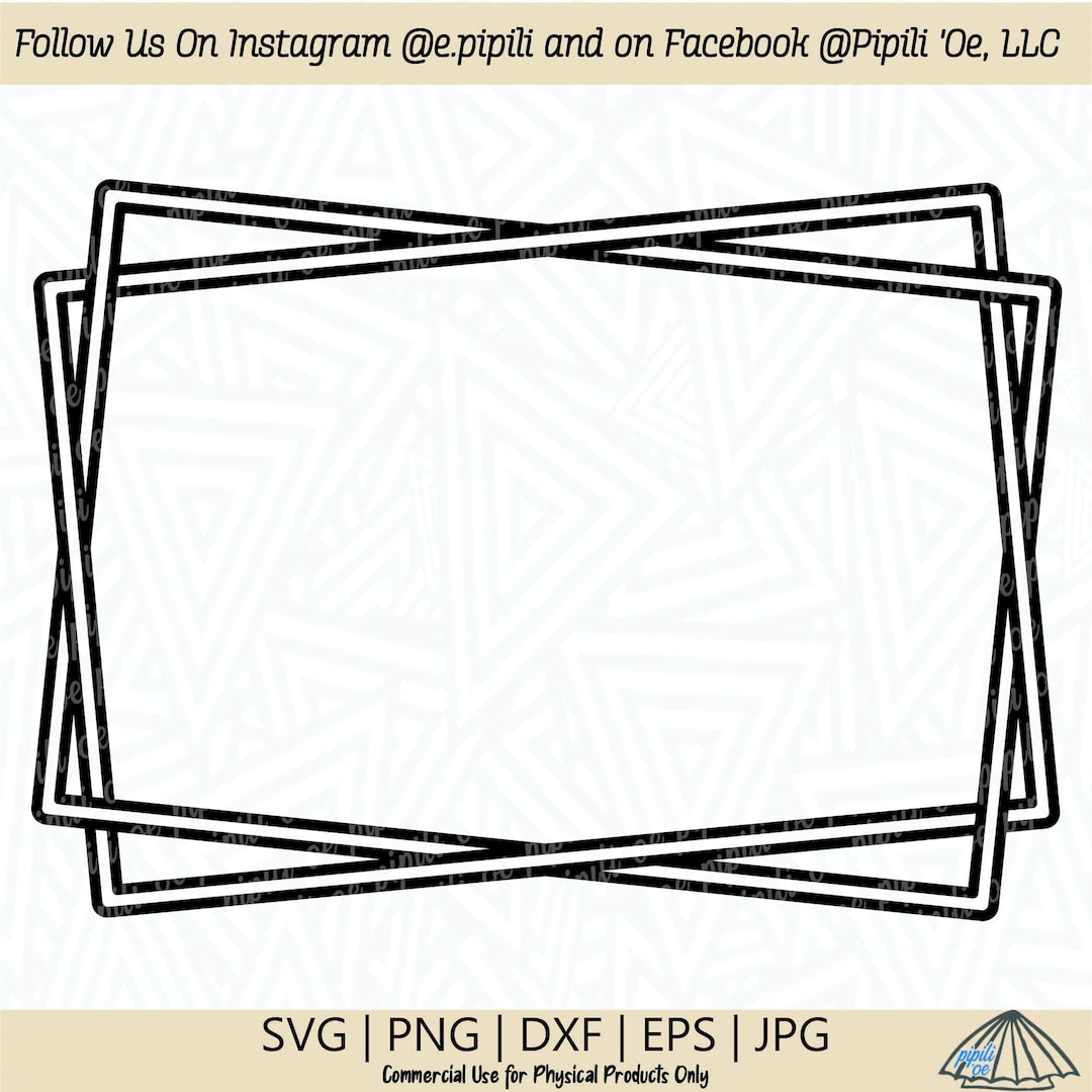 Interwoven Double Rectangle Frame SVG - Double Rectangle Frame PNG ...