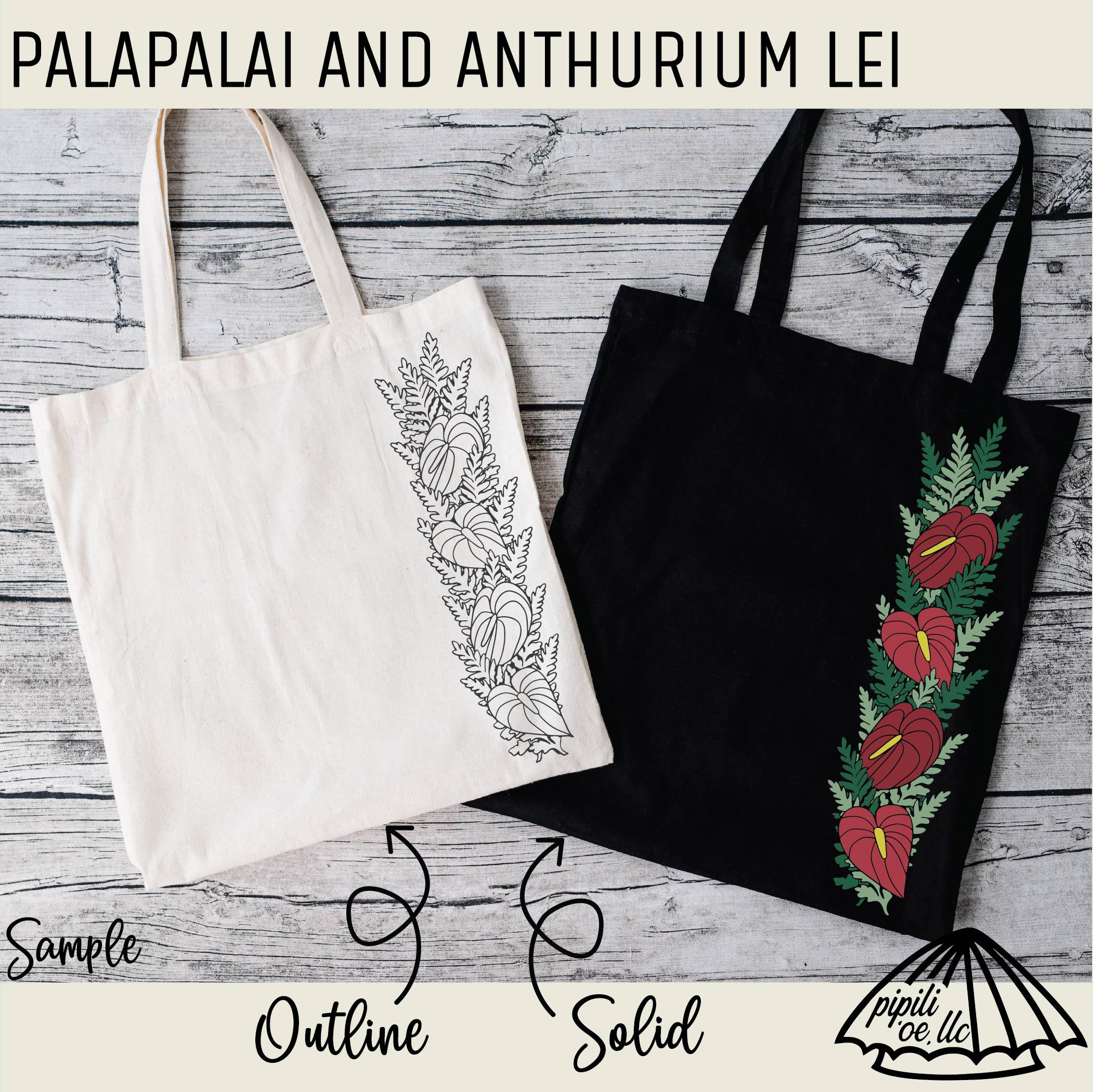 Palapalai and Anthurium Lei Section SVG - Palapalai Lei SVG - Anthurium ...