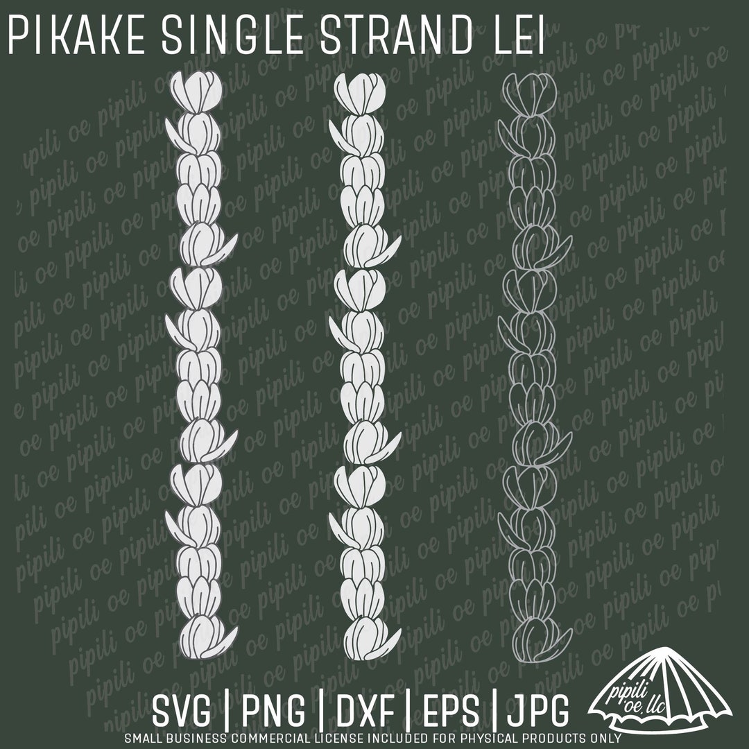 Pikake Single Strand Lei SVG - Hawaiian Lei SVG - Pikake Lei SVG ...
