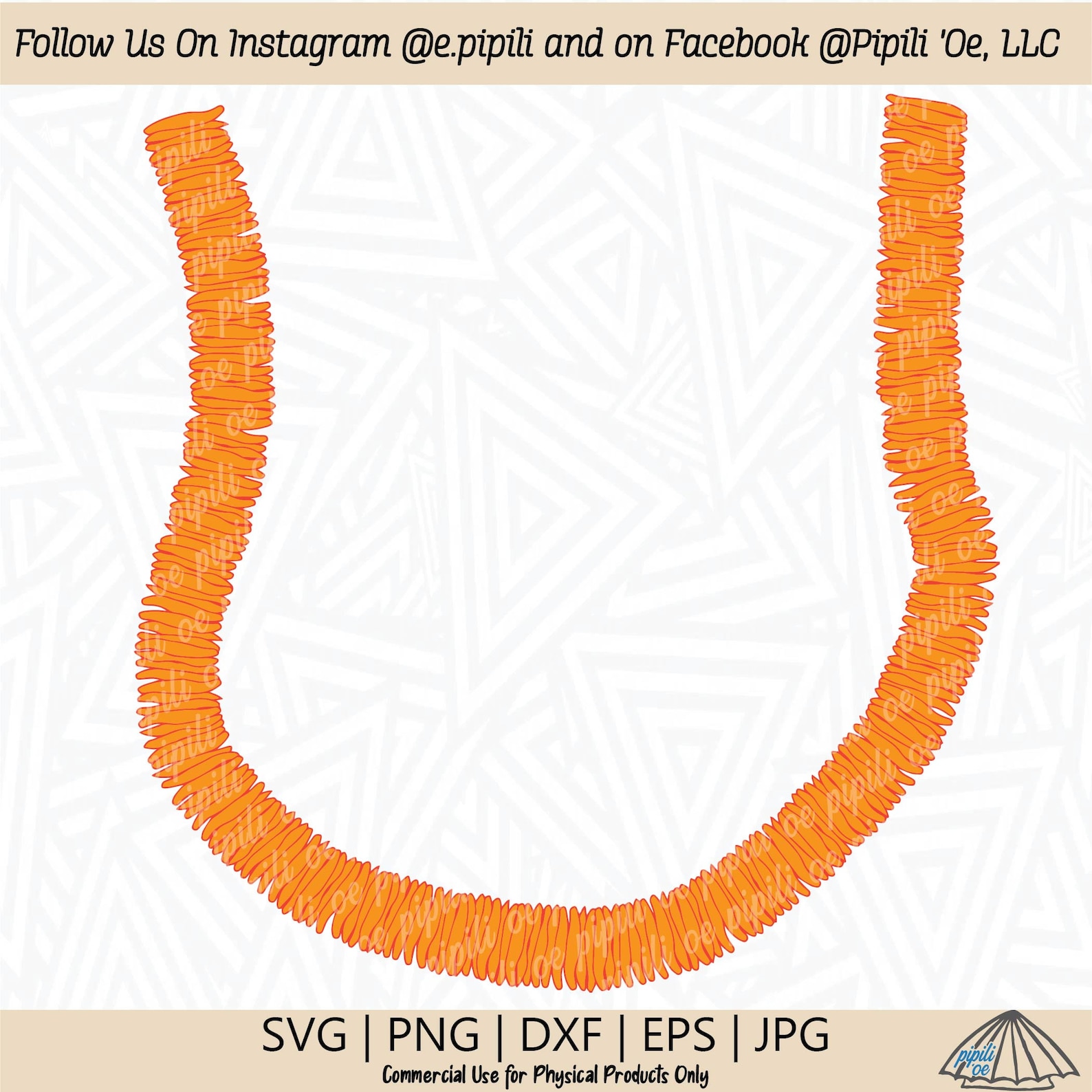 Single 'ilima Lei SVG - 'ilima Lei SVG - 'ilima Flower SVG - Digital ...