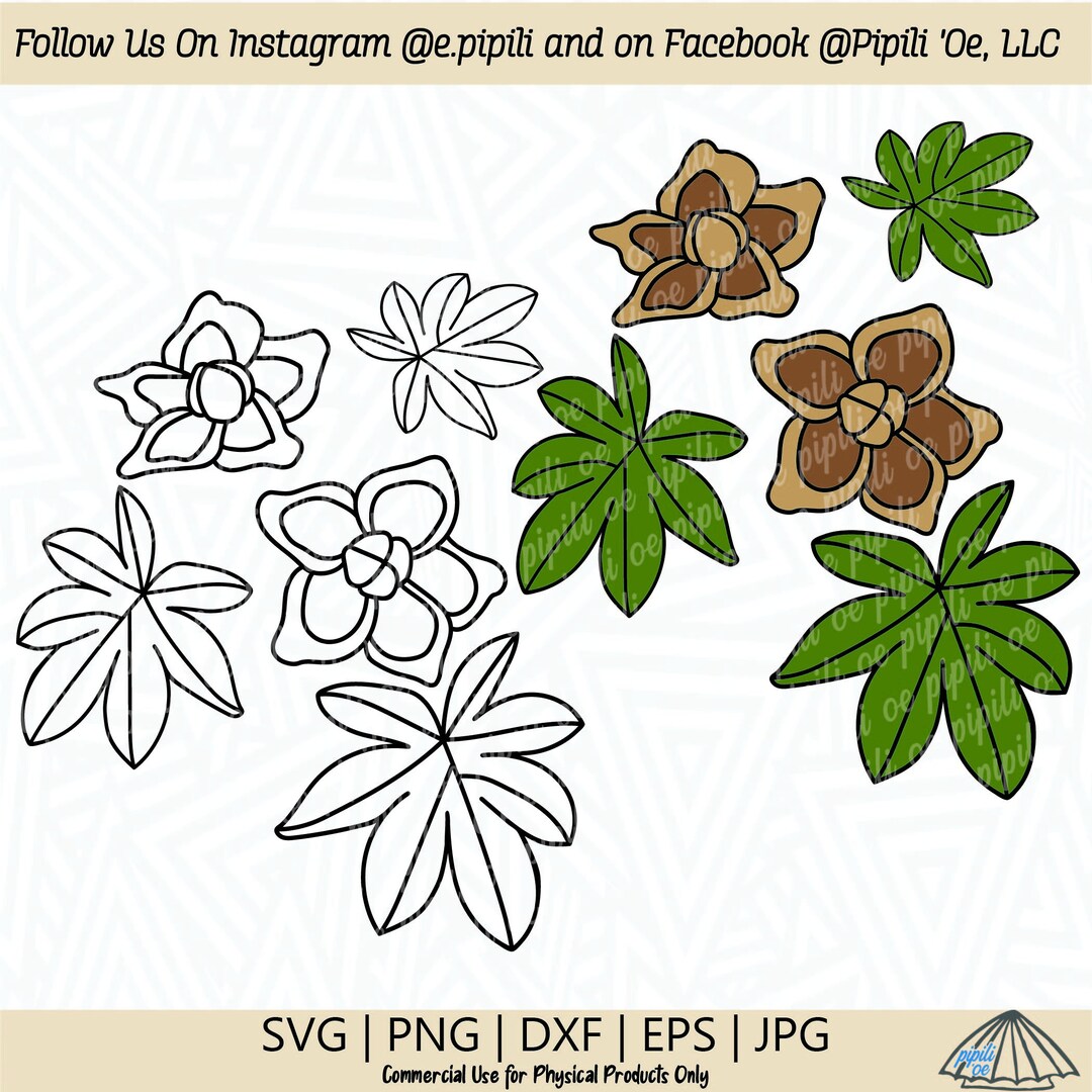 Wood Rose SVG - Pilikai SVG - Hawaii Flower SVG - Digital Download ...