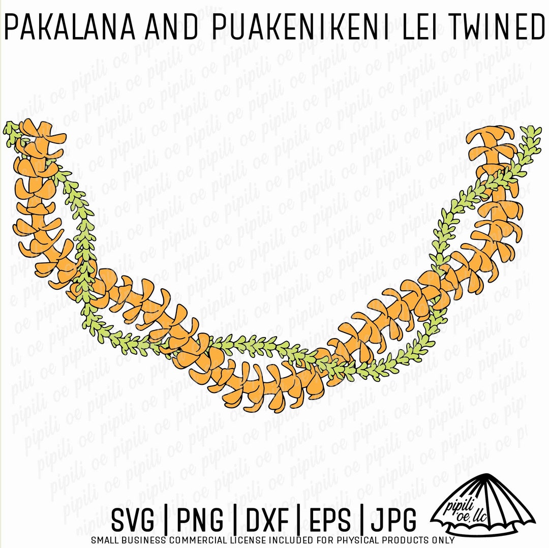 Pakalana and Puakenikeni Lei Twined SVG - Pikake Lei SVG - Pakalana Lei ...