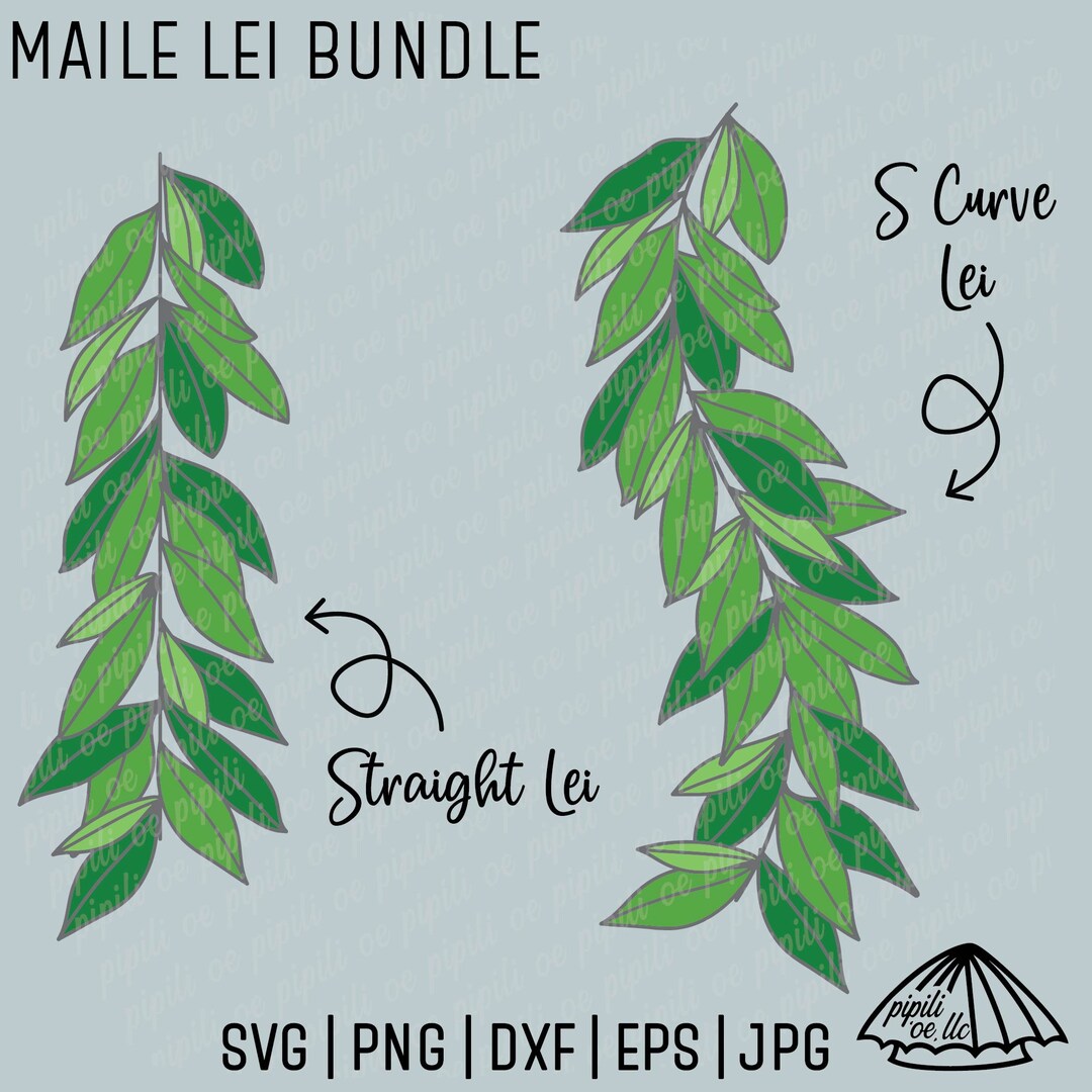 Maile Lei Bundle SVG - Hawaii SVG Designs - Laser Engraving - Hawaiian ...