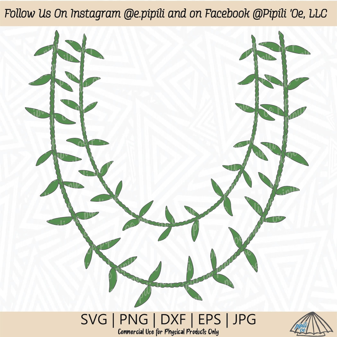 Ti Leaf Half Lei SVG Ti Leaf Lei SVG Lāʻī Leis SVG - Etsy