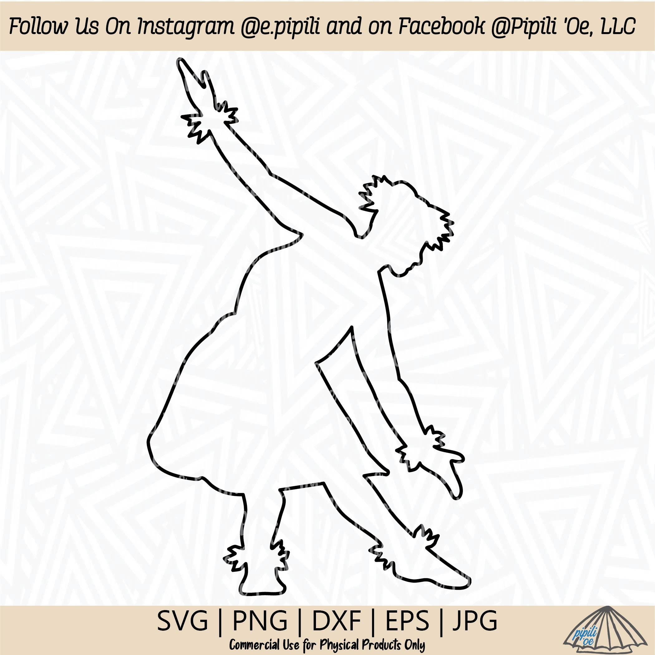 Hula Dancer Silhouette Outline SVG - Hawaii SVG - Hula SVG - Digital ...