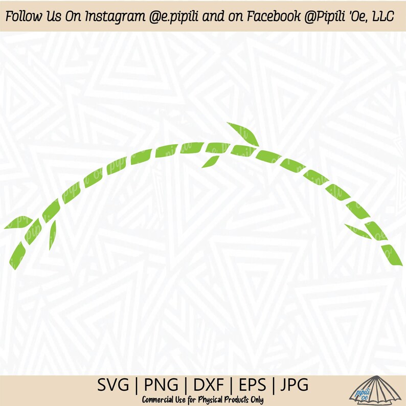 Curved Ti Leaf Strand SVG - Ti-leaf Lei Svg - Hawaii SVG - Tropical ...