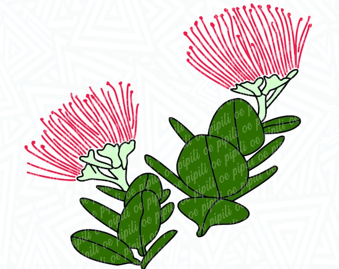 Ohia Lehua Flower Digital Print Watercolor Style PNG PDF Hawaiian ...