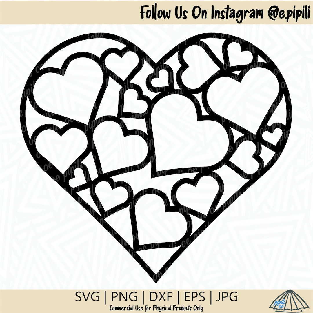 Hearts in Hearts SVG - Heart SVG - Heart Cutting File - Heart Clip Art ...