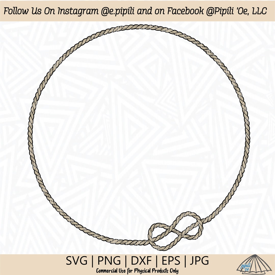 Rope Circle Frame SVG - Rope SVG - Knotted Rope SVG - Digital Download ...