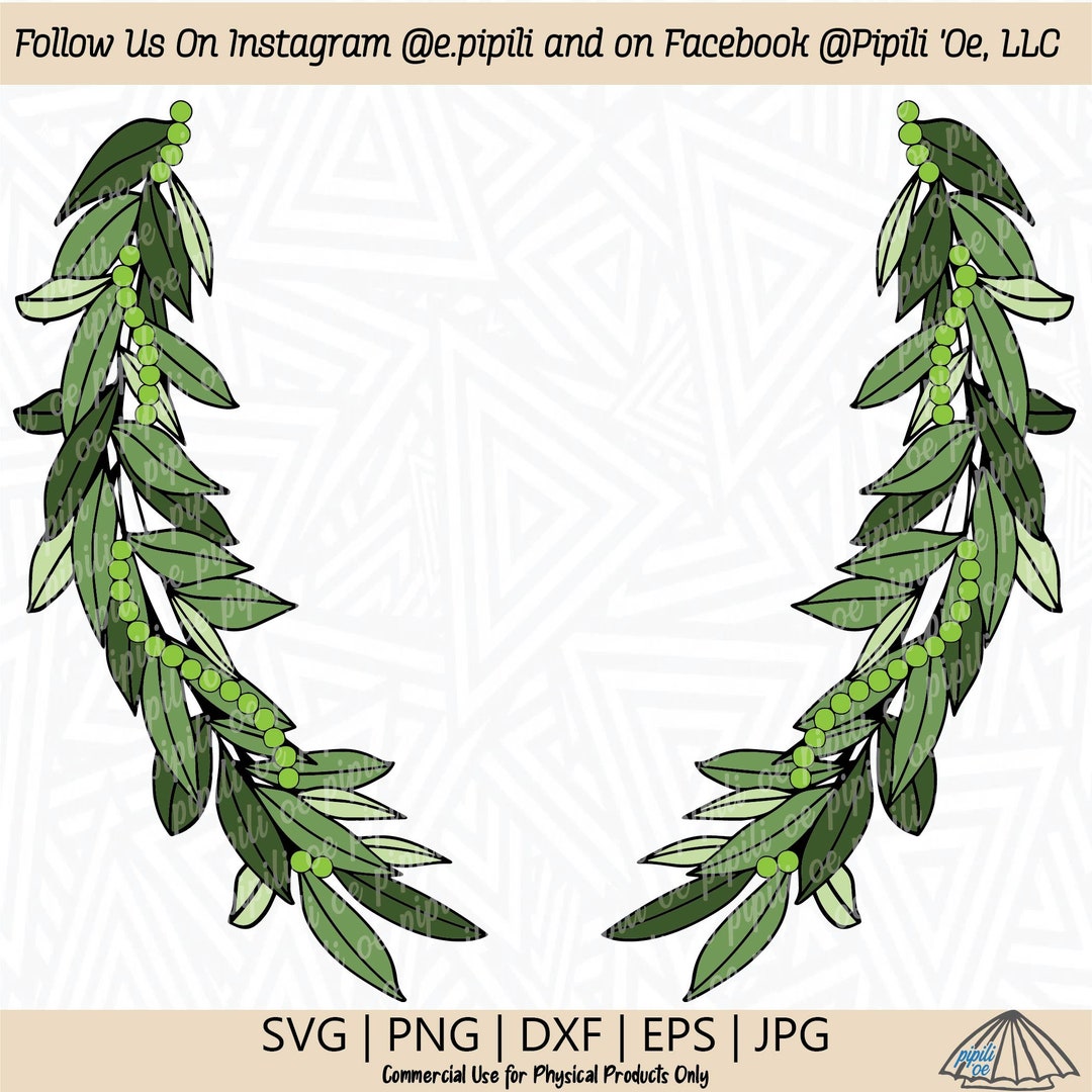 Maile and Mokihana Lei SVG Maile Lei SVG Mokihana Lei SVG Hawaii Svg ...