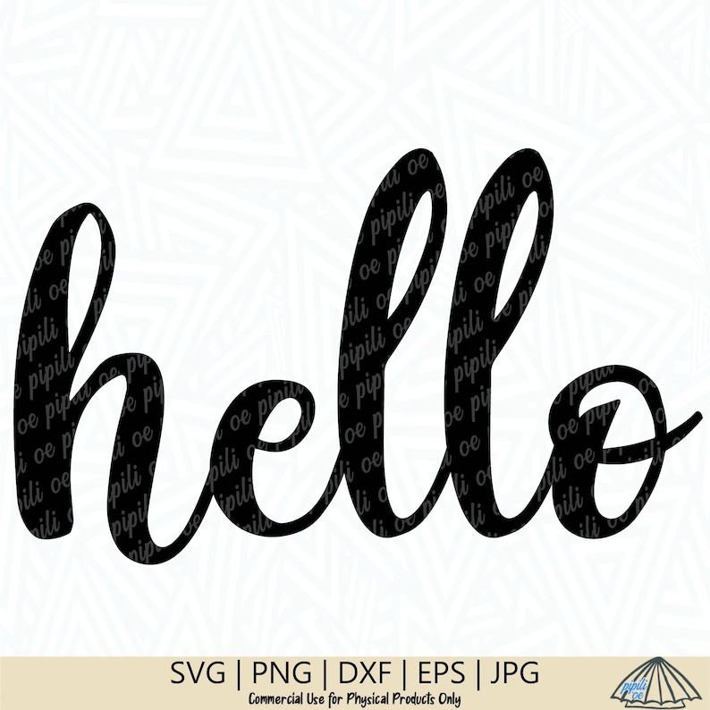 Hello SVG Cursive Hello SVG Hello Cut File Hello PNG - Etsy