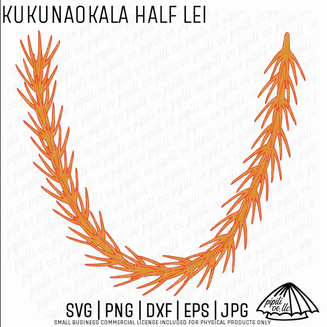 Kukunaokala Half Lei SVG - Rays of the Sun Lei - Hawaiian Lei SVG - Lei ...