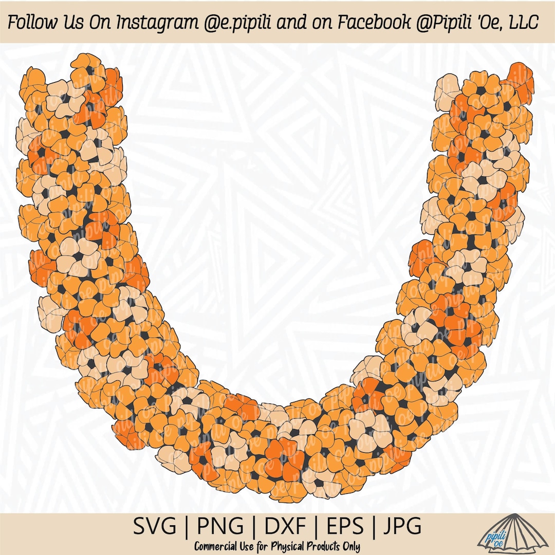 Thick Puakenikeni Lei SVG - Puakenikeni Flower SVG - Digital Download ...