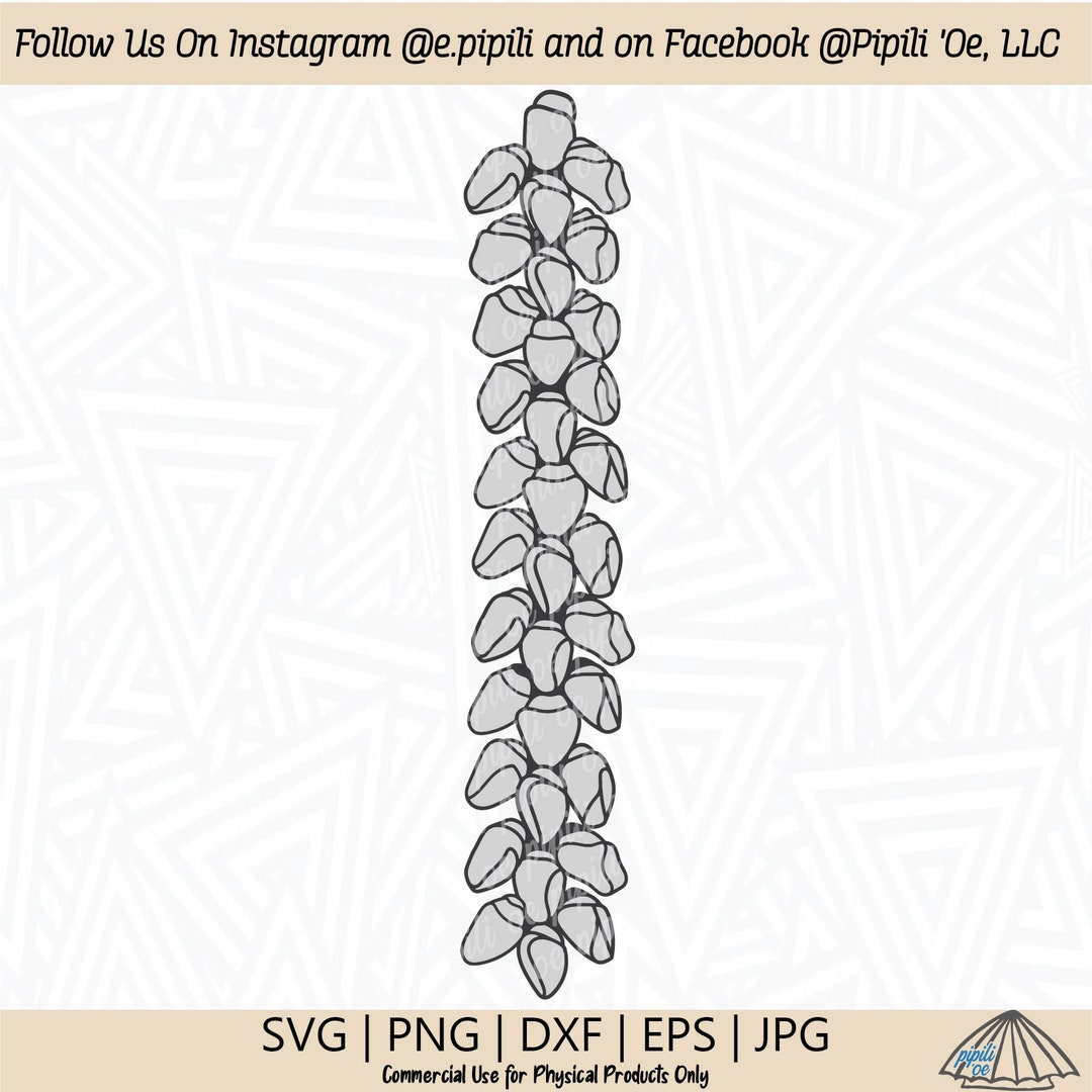 Niihau Shell Lei Section SVG - Niihau Shell Necklace Cut File - Digital ...