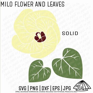 Milo Flower and Leaves SVG - Milo Flower Clip Art - Laser Engraving ...