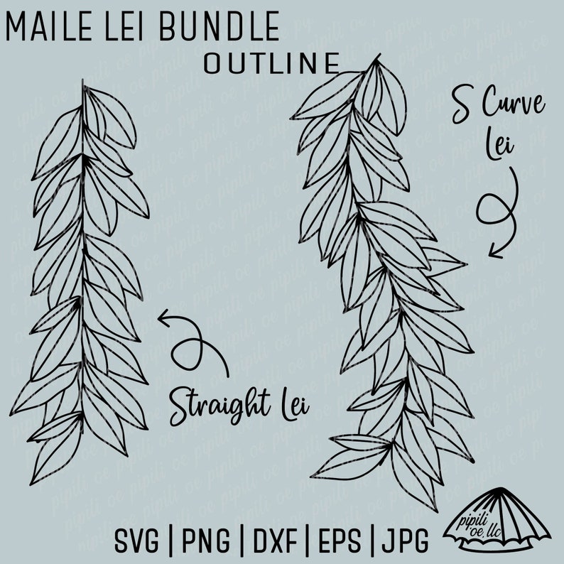 Maile Lei Bundle SVG - Hawaii SVG Designs - Laser Engraving - Hawaiian ...