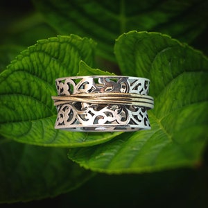 Lucky Cloud Spinner Ring for Women, Celtic Spinner Ring, Celtic Thumb ...