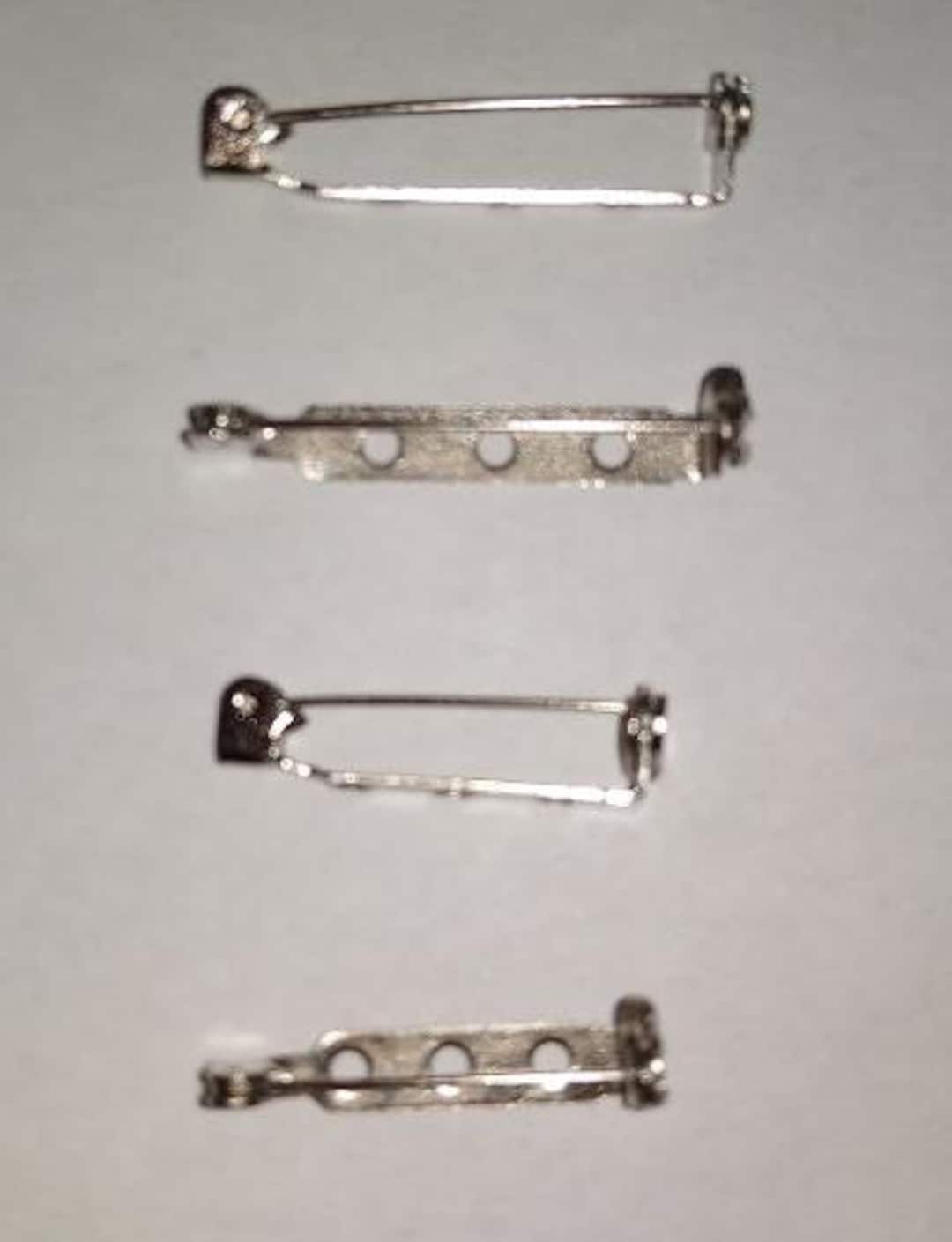 100 Stainless Steel Bar Pin/ Pin Backs - 1 Inch or 1 and 1/4 Inch ...