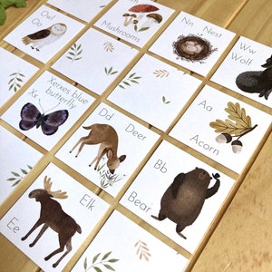 Woodland Animals Memory Match Game • Printable Alphabet Game ...