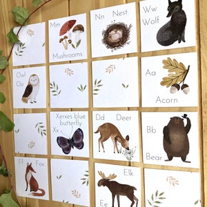 Woodland Animals Memory Match Game • Printable Alphabet Game ...
