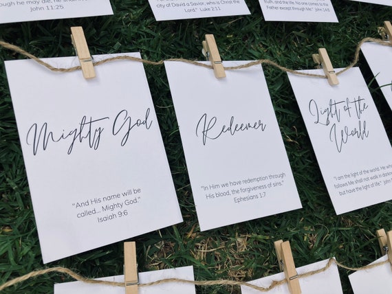 Names of Jesus Printable Cards Printable Advent Cards | Etsy