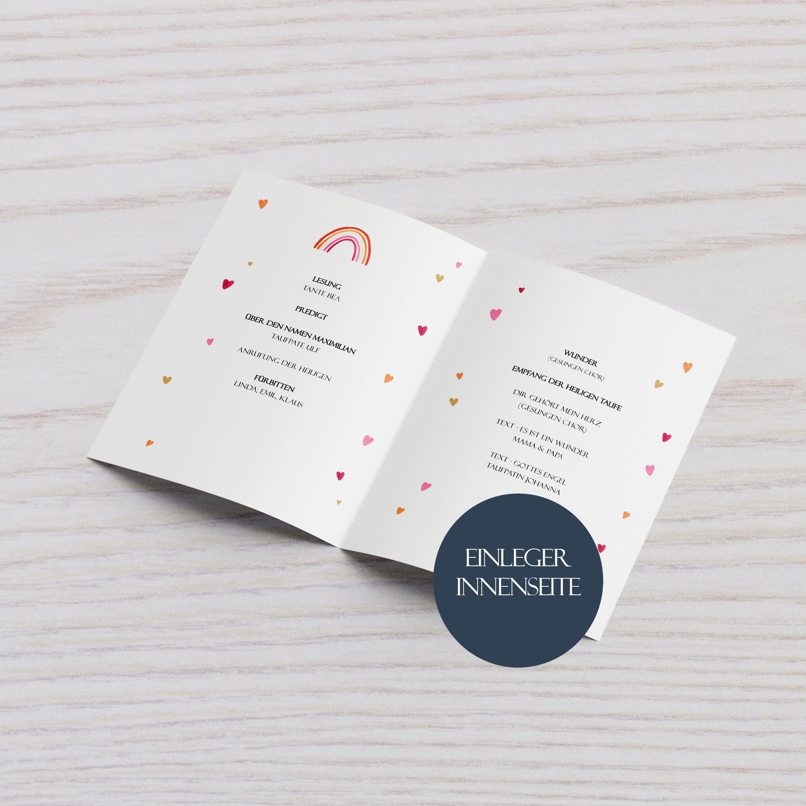 Baptism Booklet Template Girl Baptism Rainbow Baptism Booklet ...