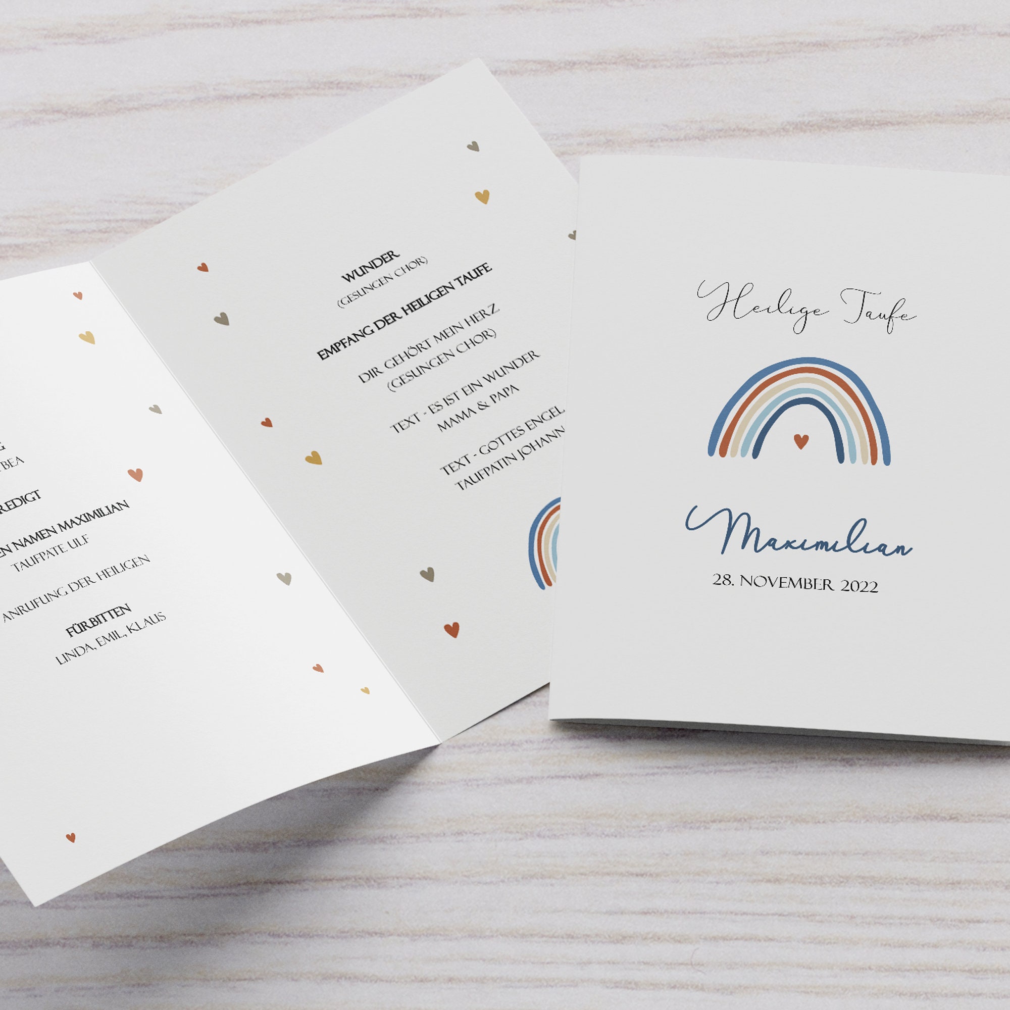 Baptism Booklet Template Boy, Baptism, Baptism Booklet Customizable ...