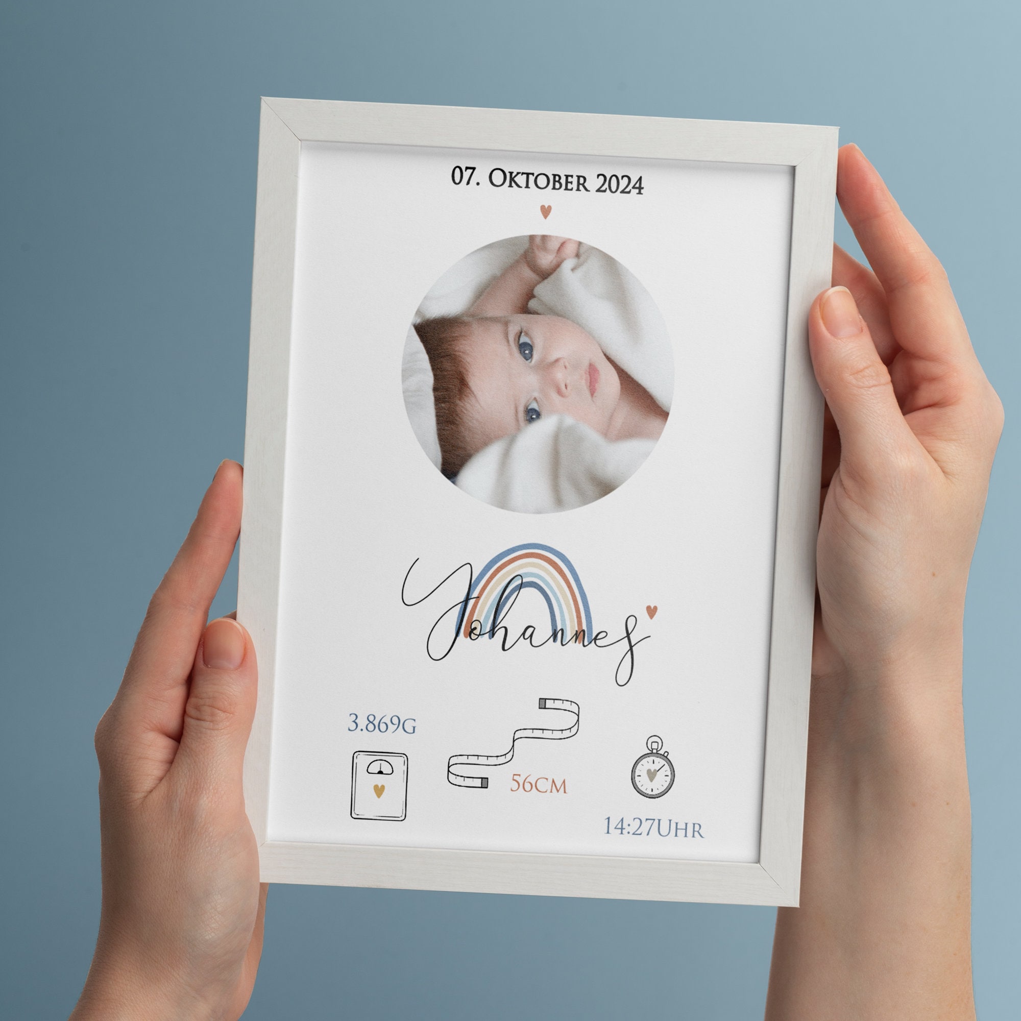 Birth Poster Boy to Design Yourself, Birth Gift Template Printable ...