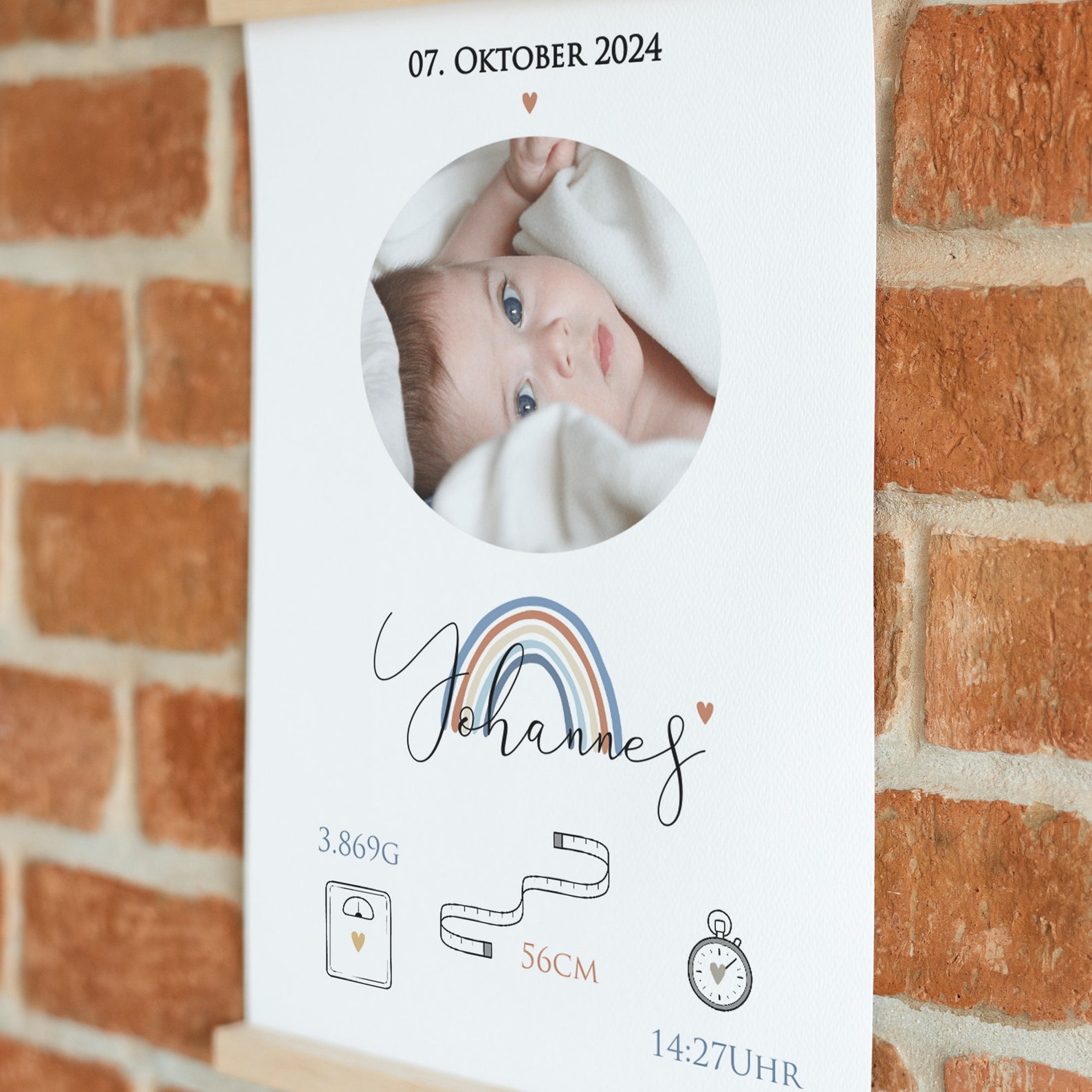 Birth Poster Boy to Design Yourself, Birth Gift Template Printable ...