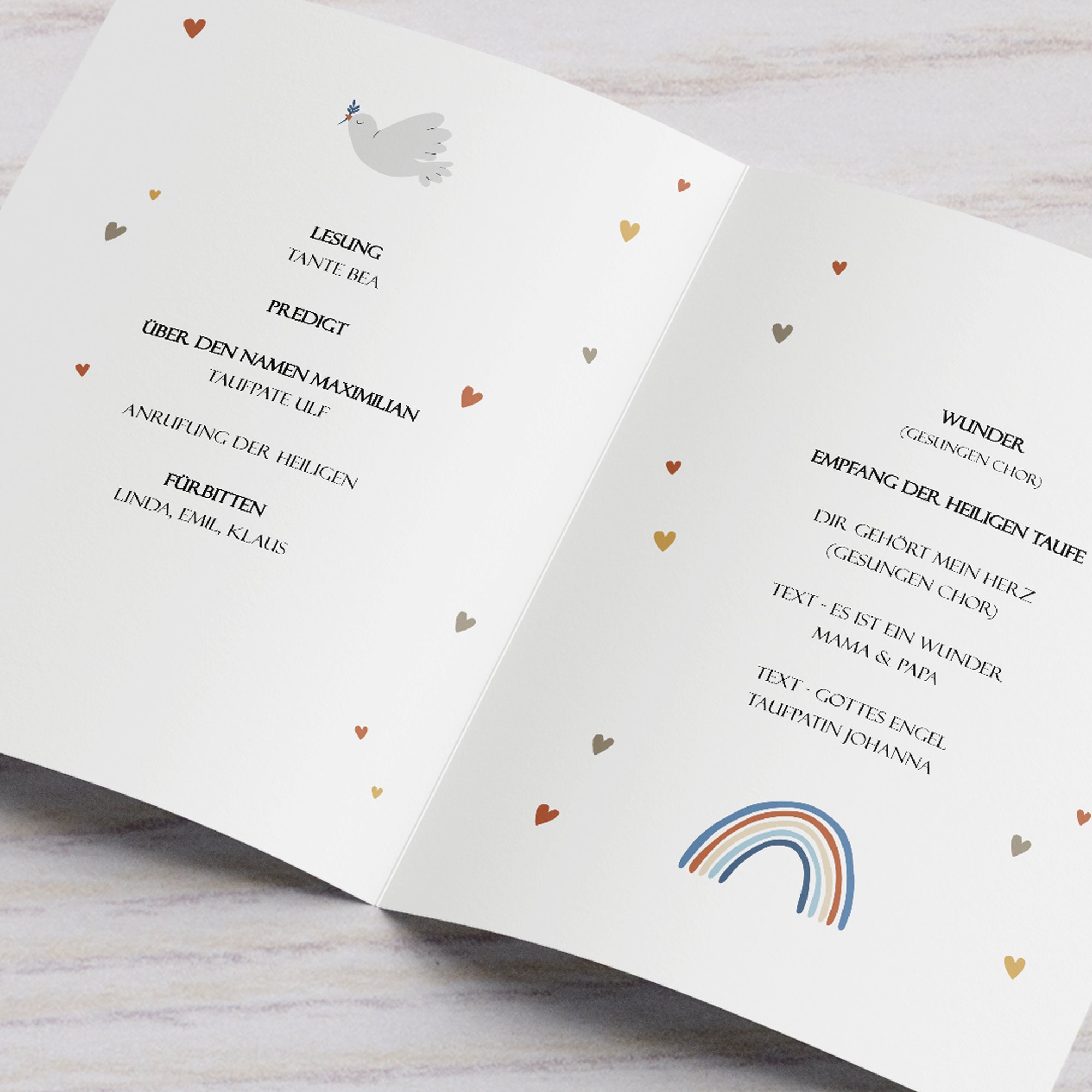 Taufheft Vorlage Junge, Taufe, Taufheft personalisierbar, Kirchenheft ...