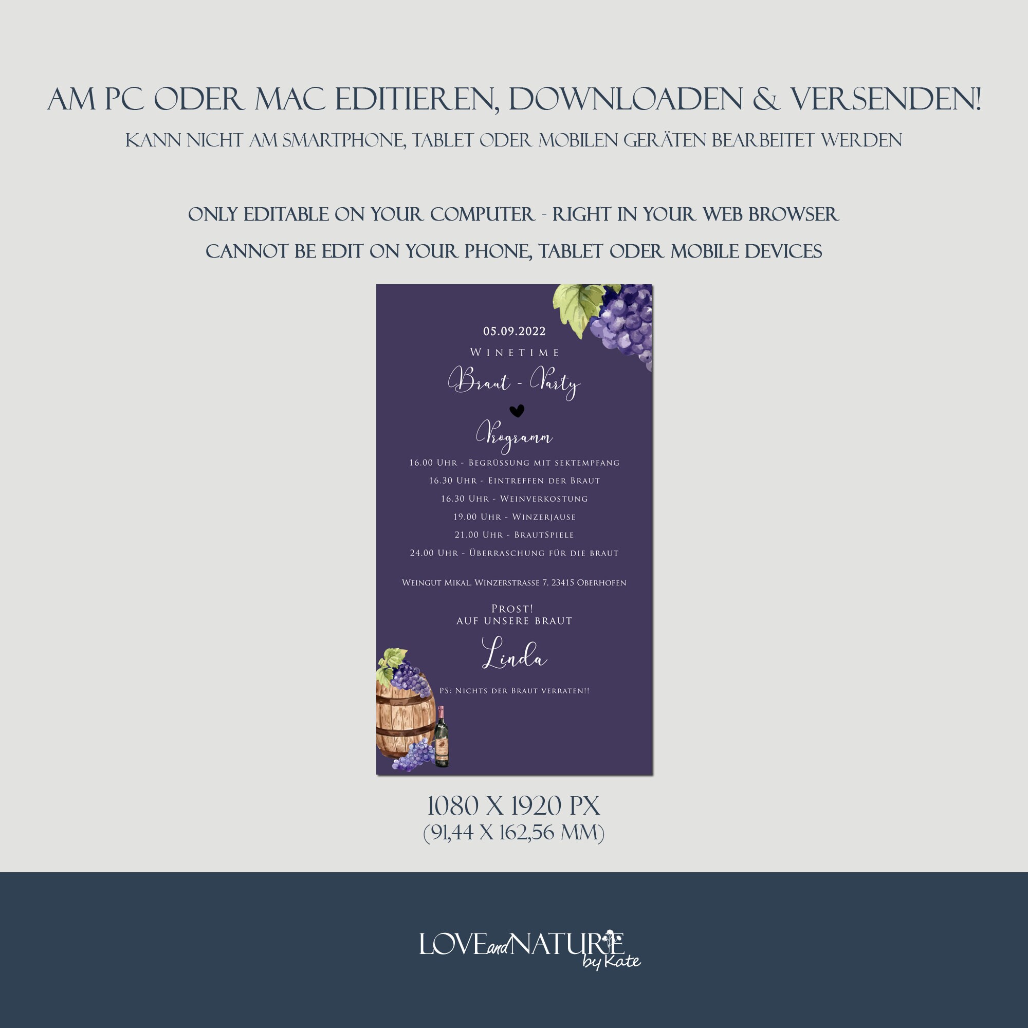 Hen Party Invitation E-card Wine Party Bachelorette Party - Etsy