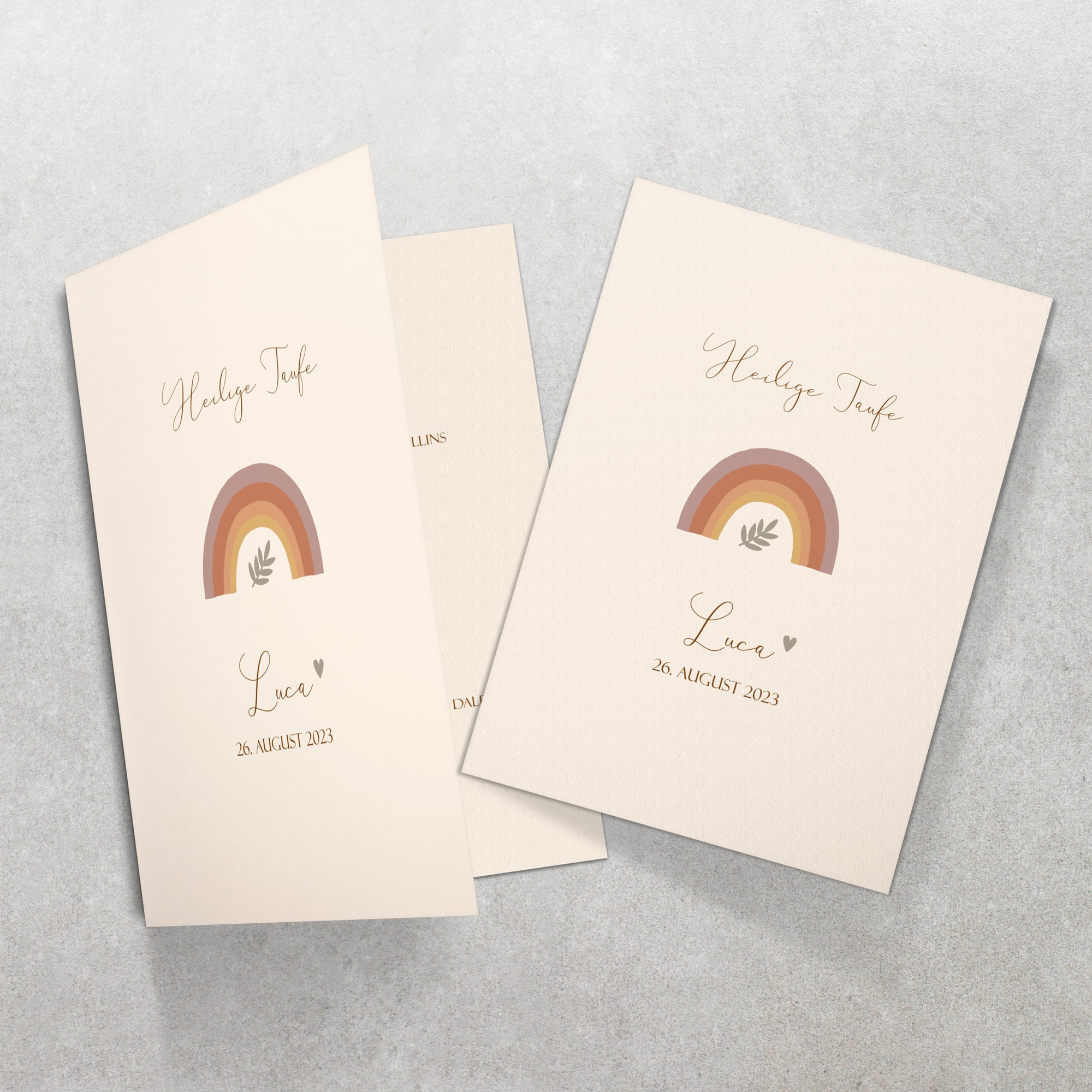 Taufheft Regenbogen, Kirchenheft Taufe Regenbogen, Taufheft digital ...