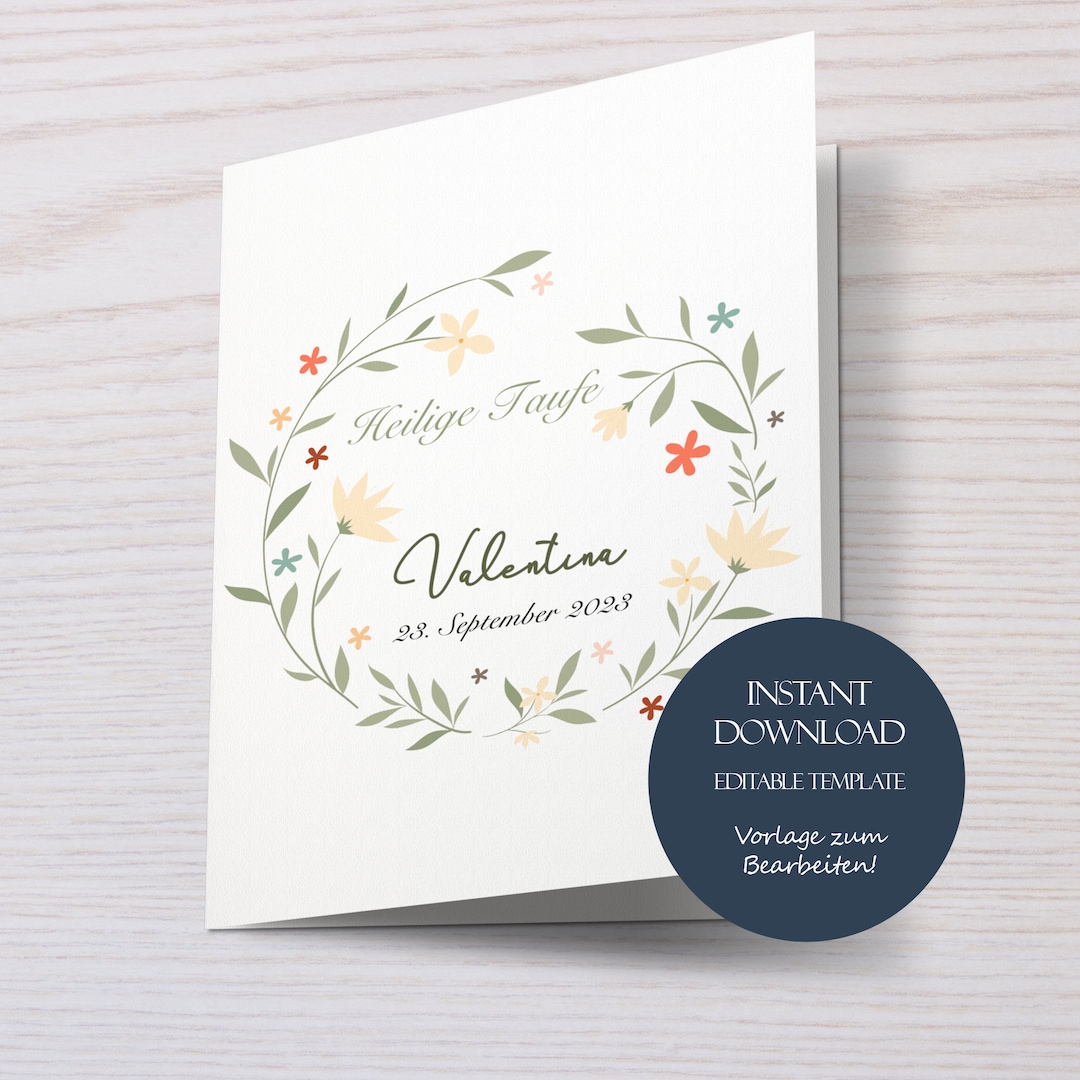 Template Baptism Booklet Girl Download Baptism Girl Church Booklet ...