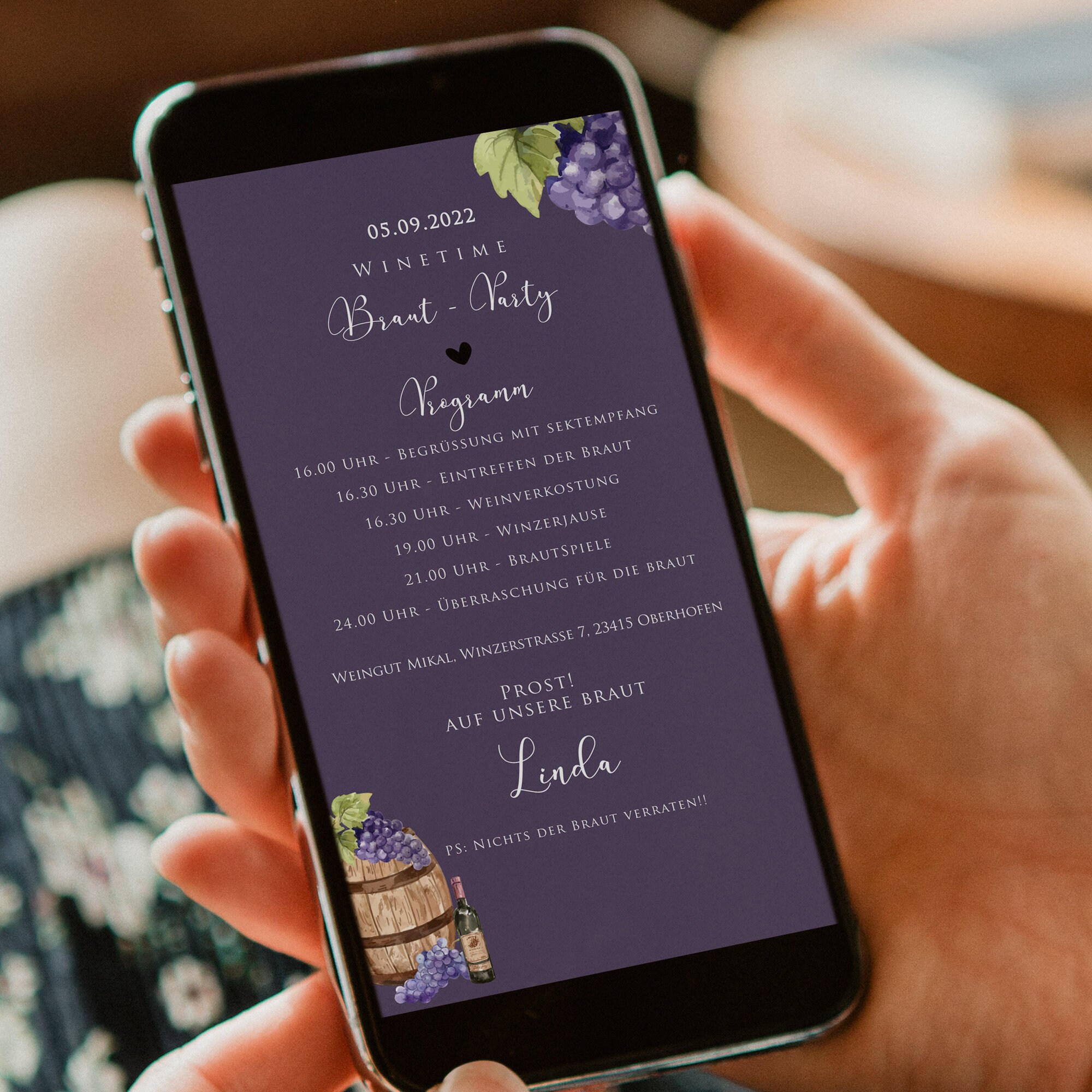 Hen Party Invitation E-card Wine Party Bachelorette Party - Etsy